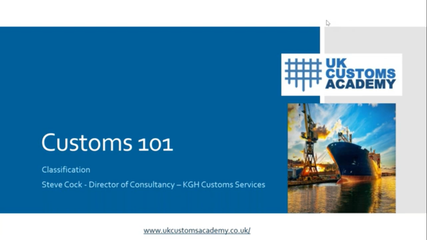 Webinars - UK Customs Academy
